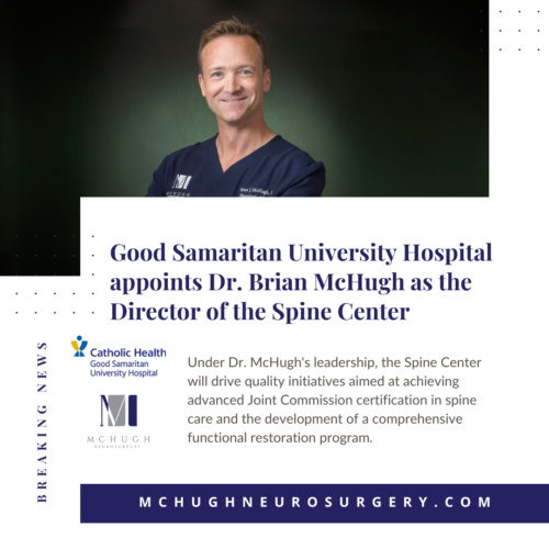 Dr. Brian McHugh Appointed Director of the Spine Center at Good ...